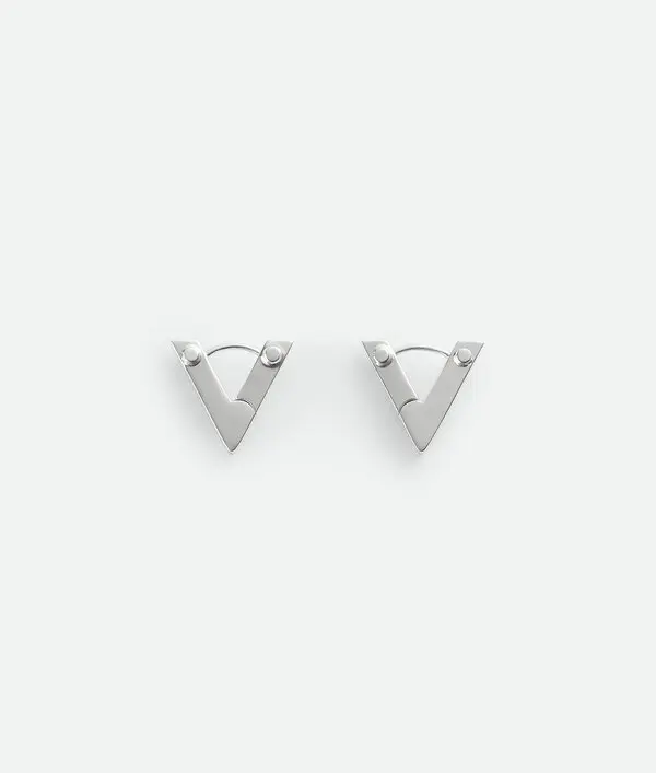 Bottega Veneta Rivet Earrings - Silver