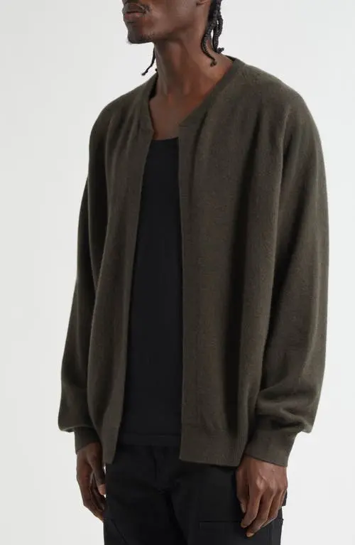 Frenckenberger Cashmere Bomber Cardigan - Black Olive