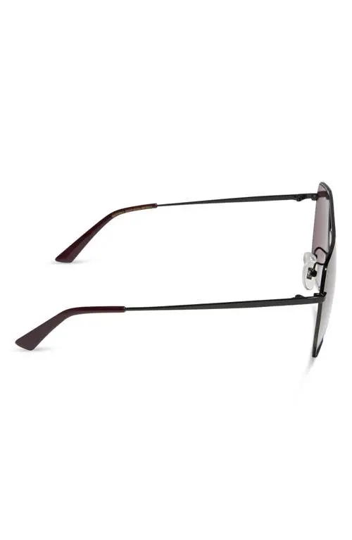 DIFF Berkely 59mm Gradient Navigator Sunglasses - Black/dark Cherry
