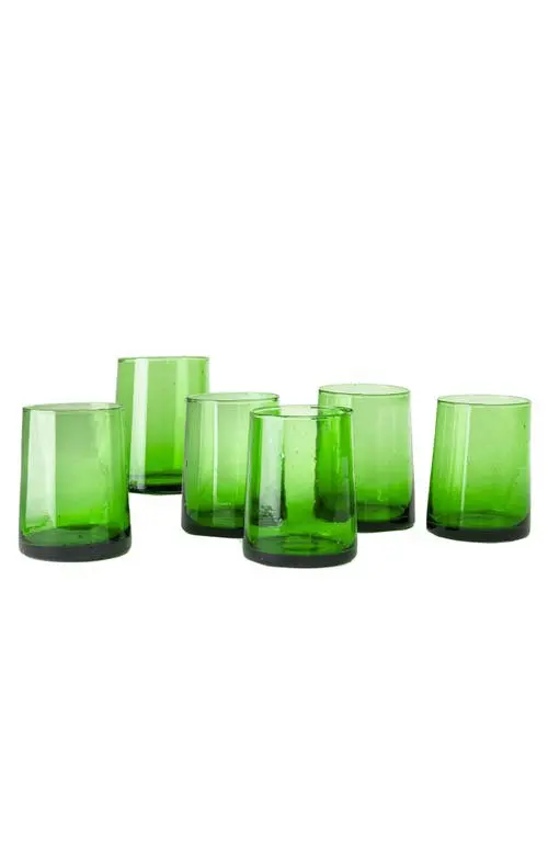VERVE CULTURE Moroccan Cone Glass Small - Green