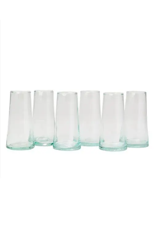VERVE CULTURE Moroccan Champagne Glassset Of 6 - Clear