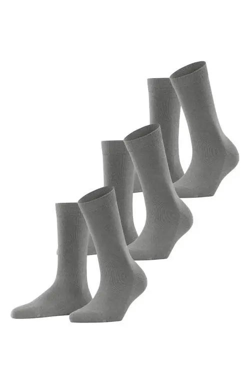 Falke 6-pack Cotton Blend Crew Socks - Grey Mix