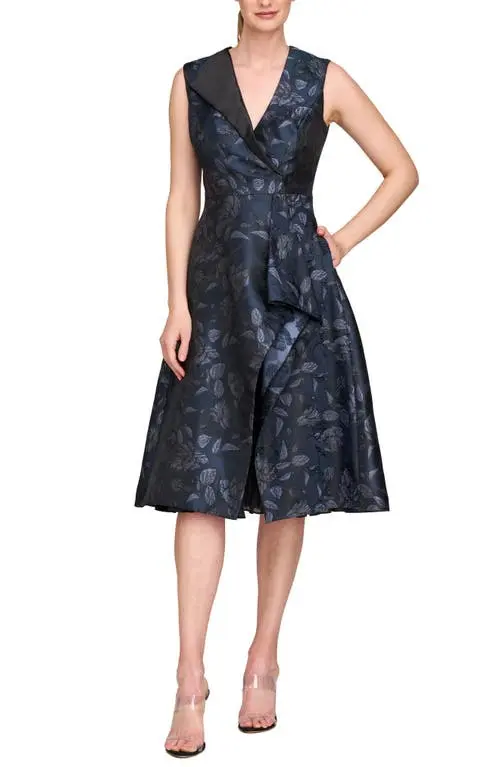 Kay Unger Lottie Sleeveless Fit & Flare Dress In Dark Midnight - 66% Off |  Editorialist