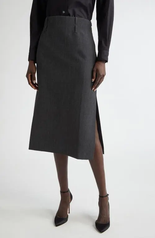 St. John Pinstripe Skirt