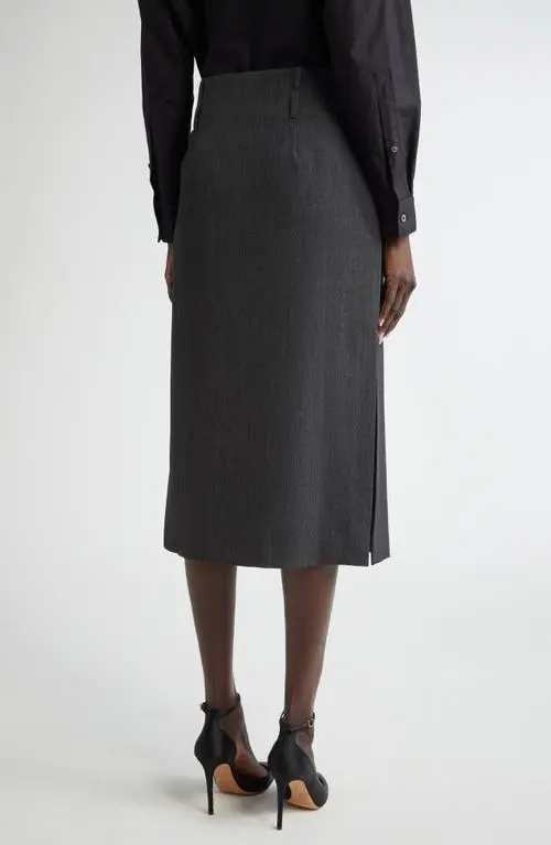 St. John Pinstripe Skirt
