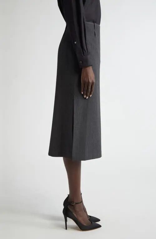 St. John Pinstripe Skirt