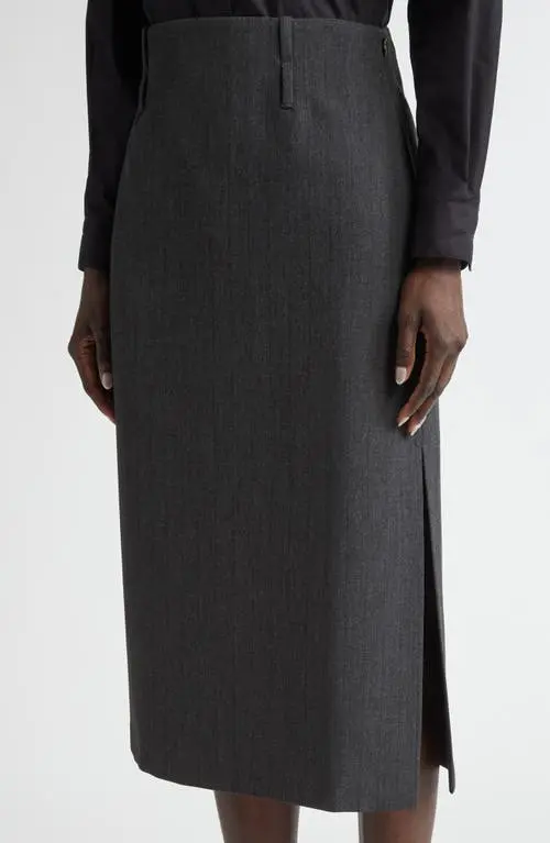 St. John Pinstripe Skirt