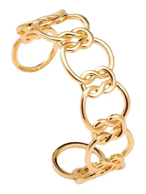 DLORIA Plated Love Knot Cuff Bracelet