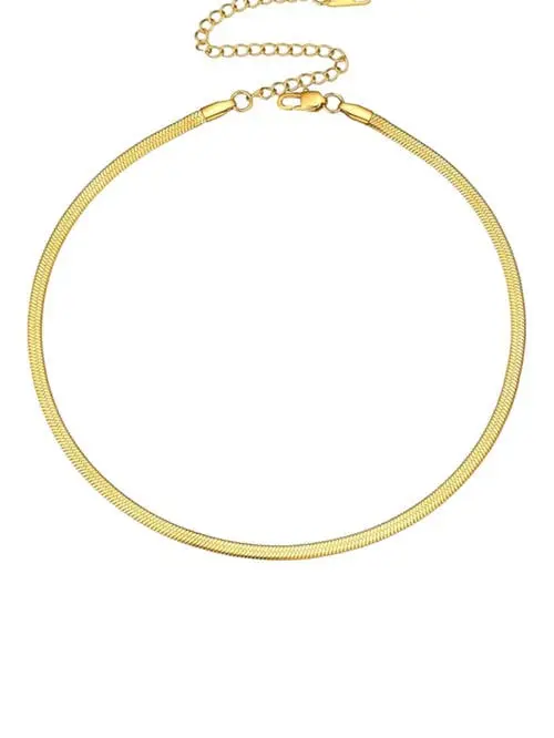 DLORIA Hollywood Sensation Plated Snake Chain Necklace