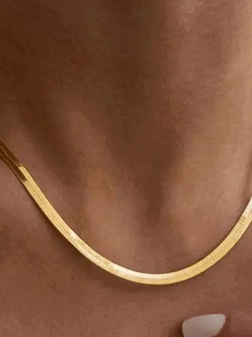 DLORIA Hollywood Sensation Plated Snake Chain Necklace