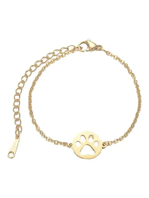 HOLLYWOOD SENSATION Loveypaws Link Charm Bracelet - Gold