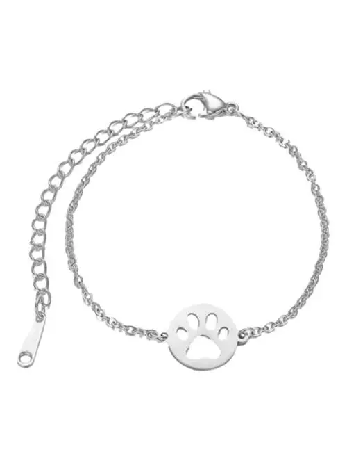 DLORIA Hollywood Sensation Loveypaws Link Charm Bracelet - Silver