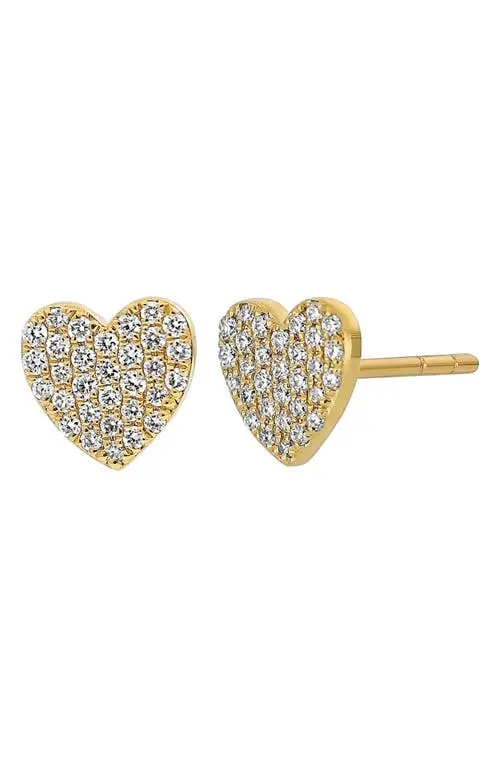 Bony Levy Pavé Diamond Stud Earrings - 18k Yellow Gold