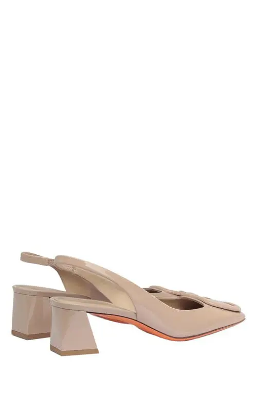 Santoni Patent Leather Slingbacks - Pink