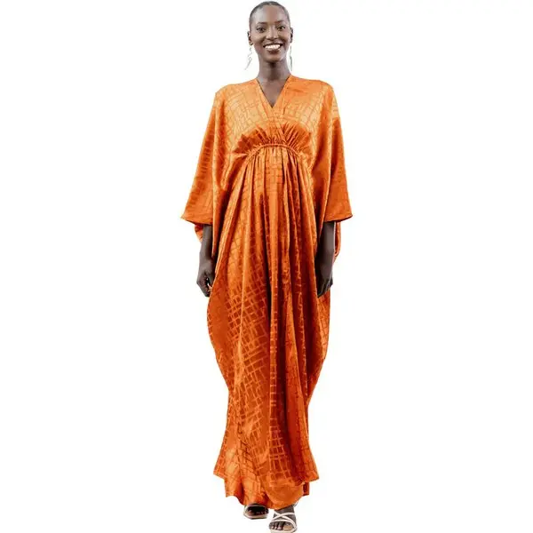 DIARRABLU Naim Maxi Wrap Dress - Dhaw Rust