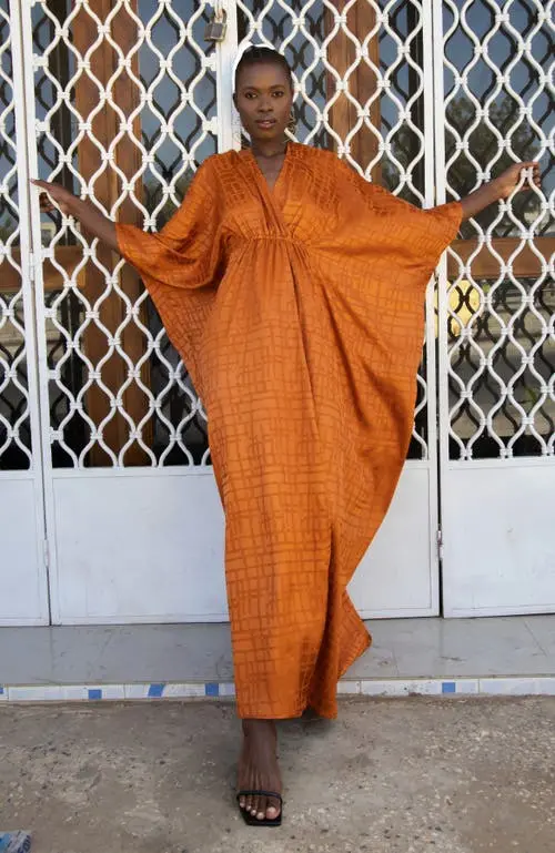 DIARRABLU Naim Maxi Wrap Dress - Dhaw Rust