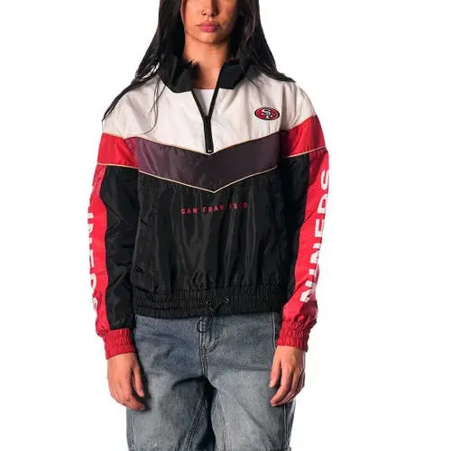 THE WILD COLLECTIVE San Francisco 49ers 1/4 Zip Track Jacket