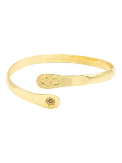 DLORIA Hollywood Sensation Engraved Friendship Cuff Bracelet - Gold