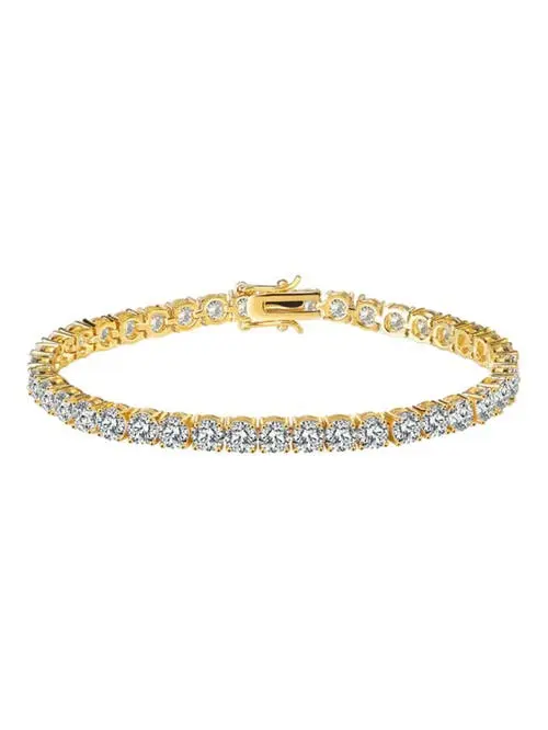 HOLLYWOOD SENSATION Tennis Bracelet With Cubic Zirconia - Gold