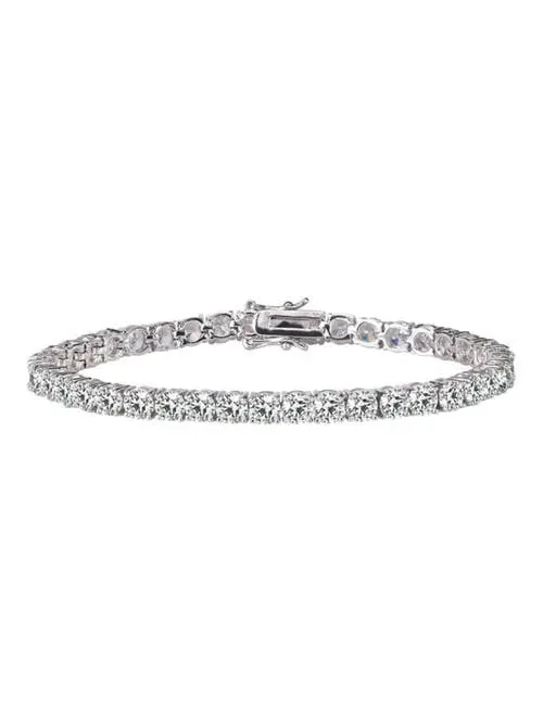 DLORIA Hollywood Sensation Tennis Bracelet With Cubic Zirconia - Silver