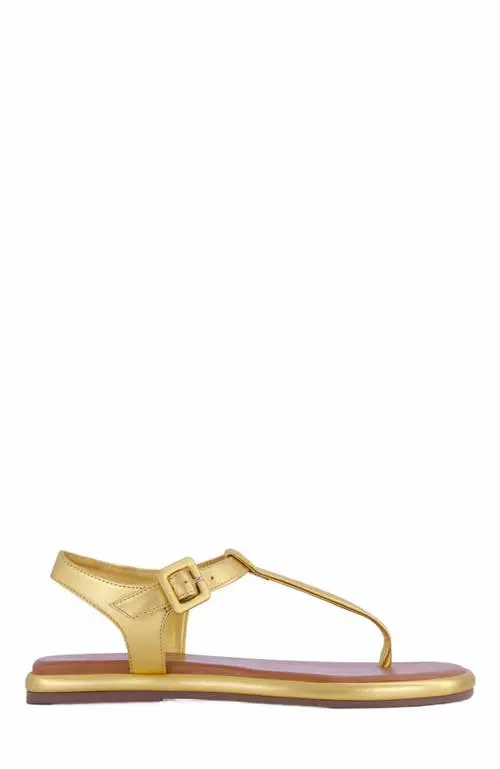 Bernardo Tucson T-strap Sandal - Gold