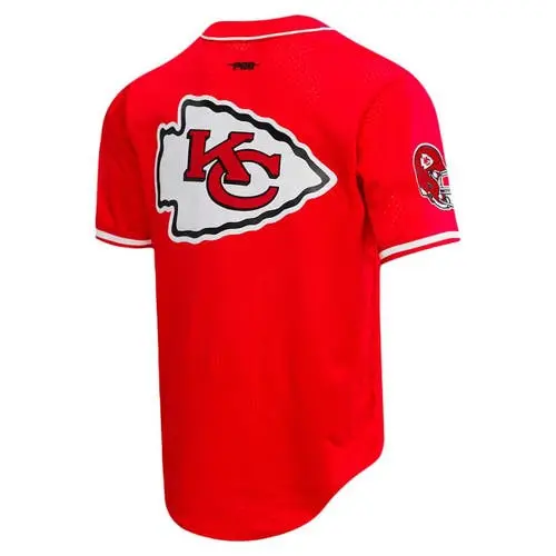 PRO STANDARD Travis Kelce Kansas City Chiefs Mesh Button-up Baseball Jersey