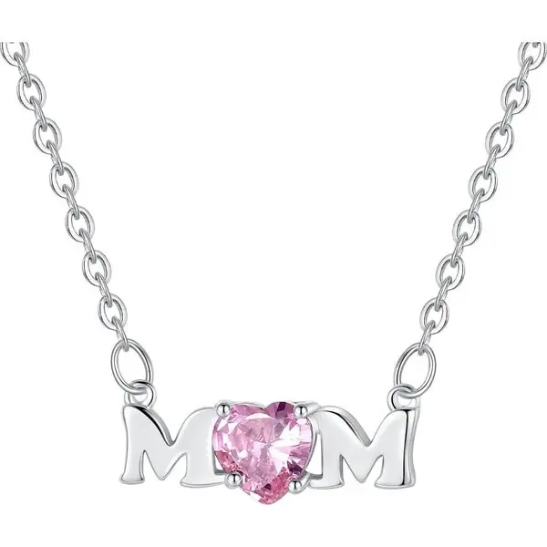 HOLLYWOOD SENSATION Mom Pendant Necklace - Silver