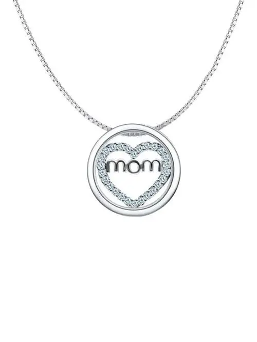 DLORIA Hollywood Sensation Heart Pendant Necklace - Silver