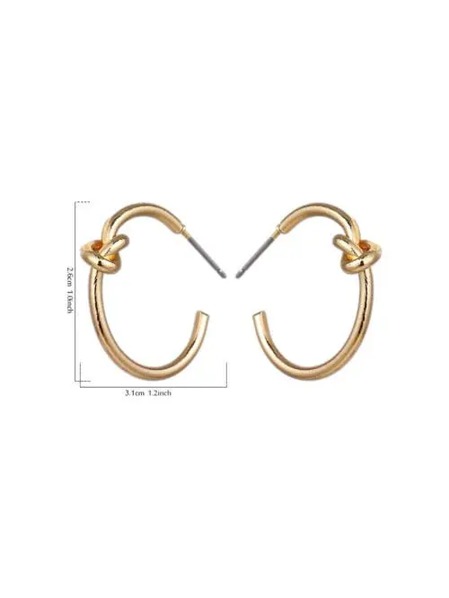 DLORIA Hollywood Sensation Knot Hoop Earrings
