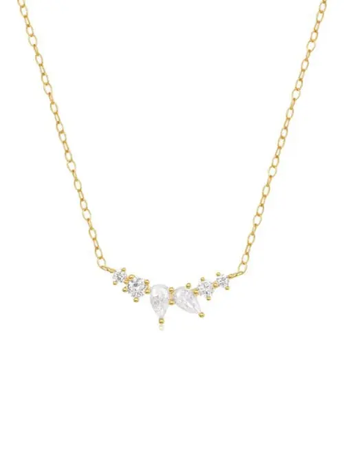 HOLLYWOOD SENSATION Mystique Necklace With Cubic Zirconia - Gold