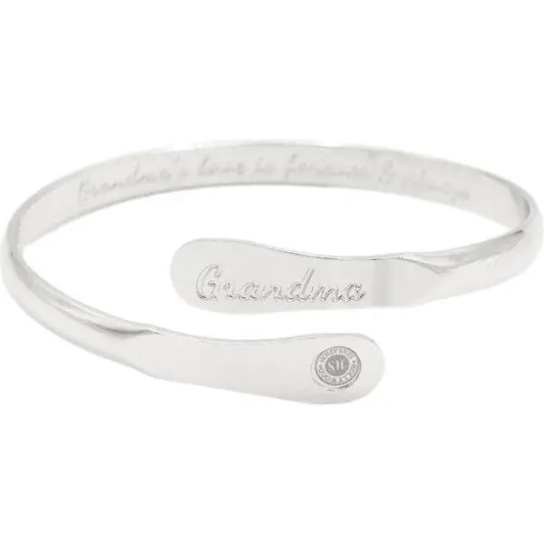 HOLLYWOOD SENSATION Engraved Cuff Bracelet - Silver