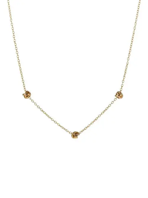 HOLLYWOOD SENSATION Love Knot Necklace - Gold