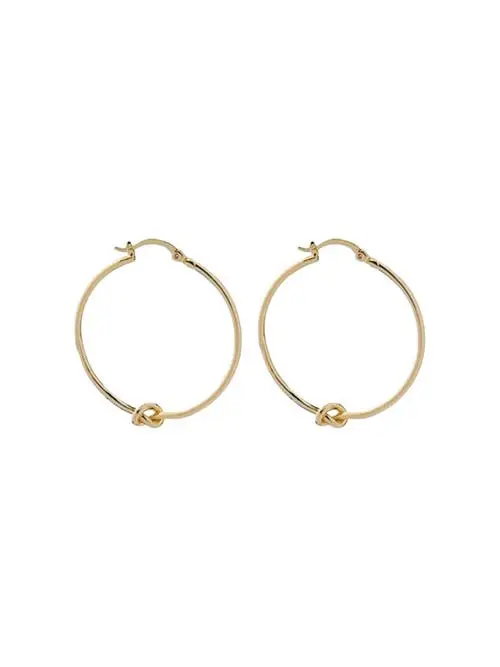 HOLLYWOOD SENSATION Knot Hoop Earrings - Gold