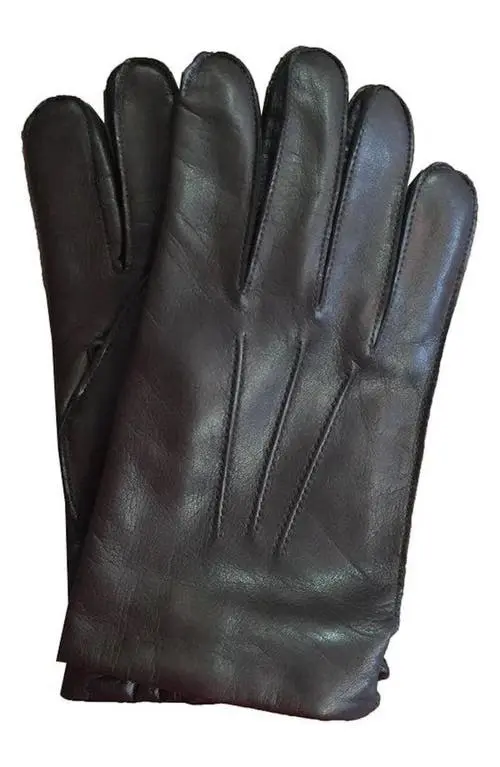 PAULA ROWAN Peter Leather Gloves - Brown