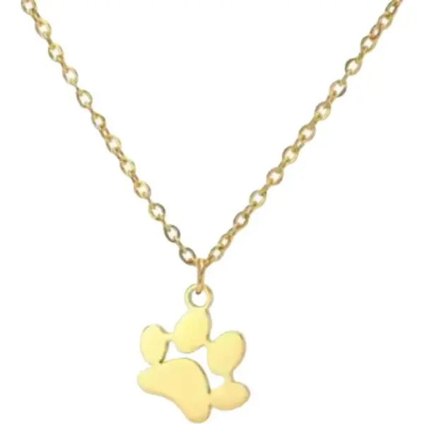 HOLLYWOOD SENSATION Everpaw Single Paw Print Necklace - Gold