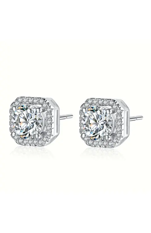 DLORIA Hollywood Sensation Katlyn Crystal Stud Earrings - Silver