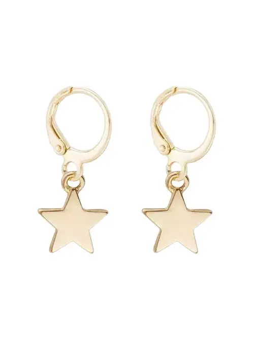 HOLLYWOOD SENSATION Star Dangle Earrings - Gold