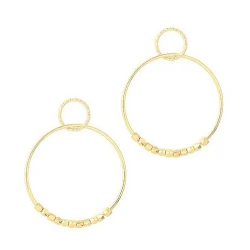 DLORIA Hollywood Sensation Hoop Dangle Earrings - Gold