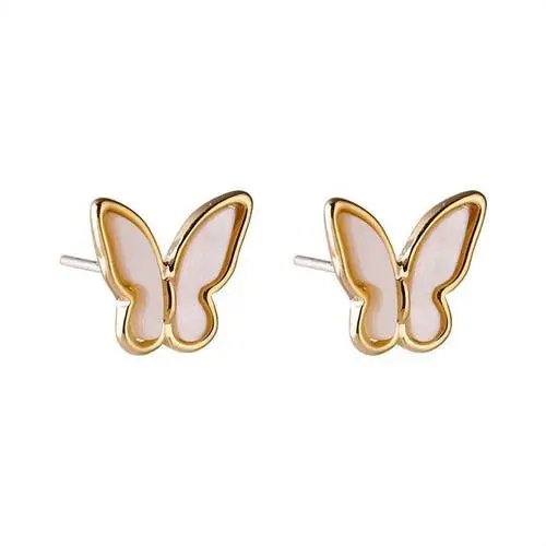 DLORIA Hollywood Sensation Butterfly Stud Earrings With Mother Of Pearl