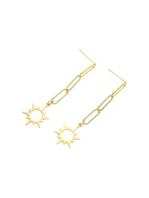 HOLLYWOOD SENSATION Star Dangle Earrings - Gold