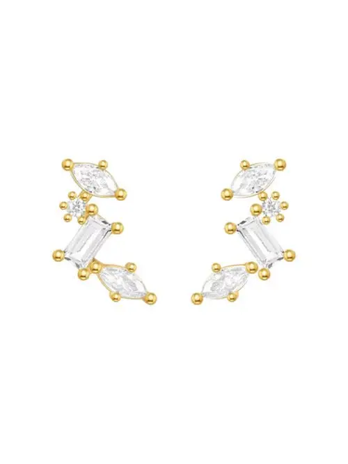 HOLLYWOOD SENSATION Celestial Cluster Earrings - Gold