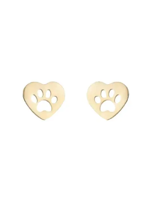 HOLLYWOOD SENSATION Pawfect Charm Stud Earrings - Gold
