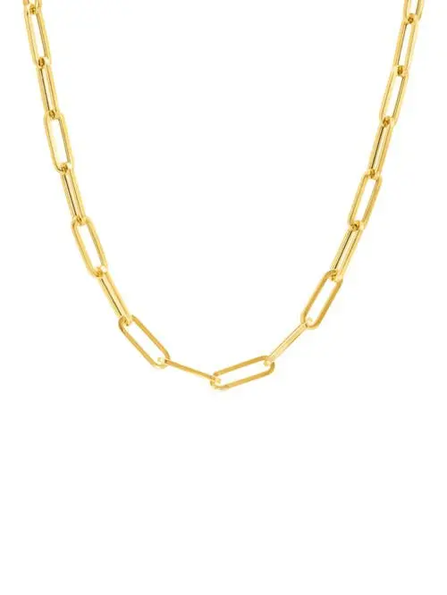 HOLLYWOOD SENSATION Paperclip Link Necklace - Gold