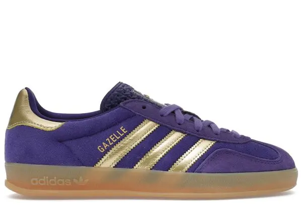 Adidas Gazelle Indoor West Nyc Wizard Sneakers - Collegiate Purple/gold Metallic/gum 3