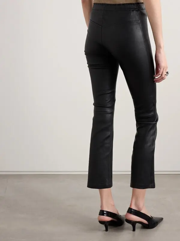 Stouls Jp Twenty Cropped Leather Flared Leggings