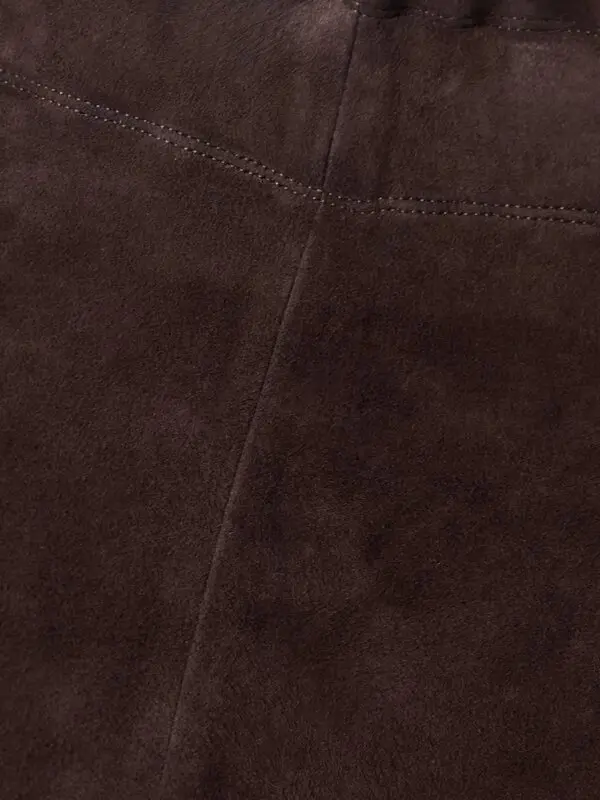 Stouls Jp Twenty Cropped Suede Flared Leggings - Brown