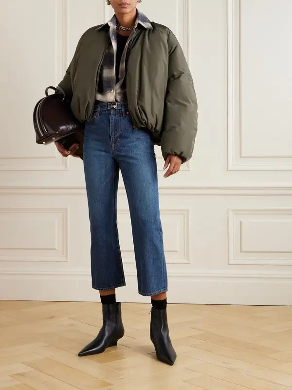 Sacai Belted Bootcut Jeans