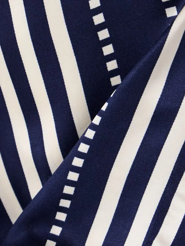 LEMLEM Safia Striped Satin Shorts - Blue