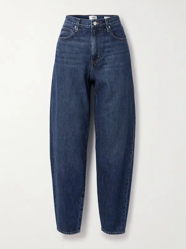 FRAME The Narrow High-rise Tapered Jeans - Blue