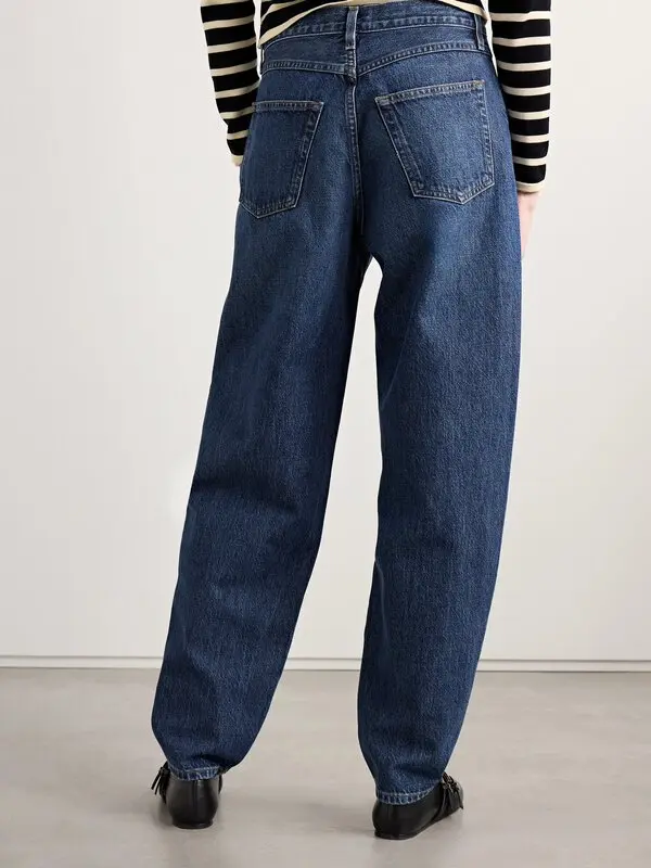 FRAME The Narrow High-rise Tapered Jeans - Blue